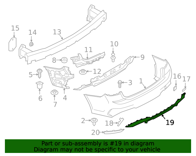 Genuine BMW 51-12-8-069-391 | Lower Trim (MPA) | FREE Shipping on Most ...