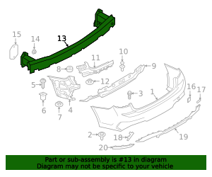 51127428022 - 2019-2021 BMW Impact Bar (51-12-7-428-022) | BMW of South ...