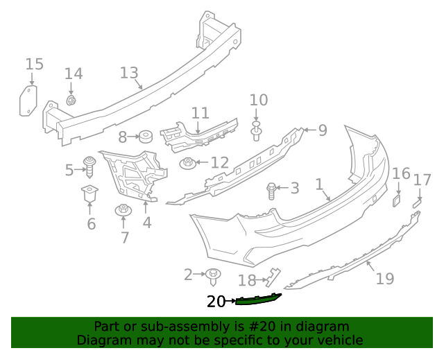 63-14-8-074-229 - Reflector - 2019-2021 BMW | Buy BMW Parts Now