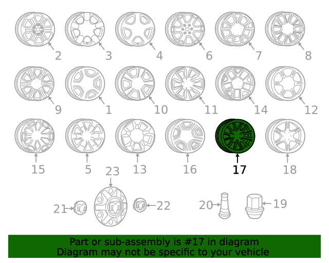 2019-2020 Ram 1500 Wheel, Spare 4755197AA | TascaParts.com