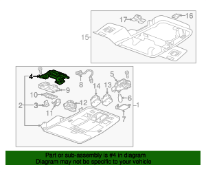 2013-2016 GM Overhead Console Bracket 22837079 | GMPartsDirect.com