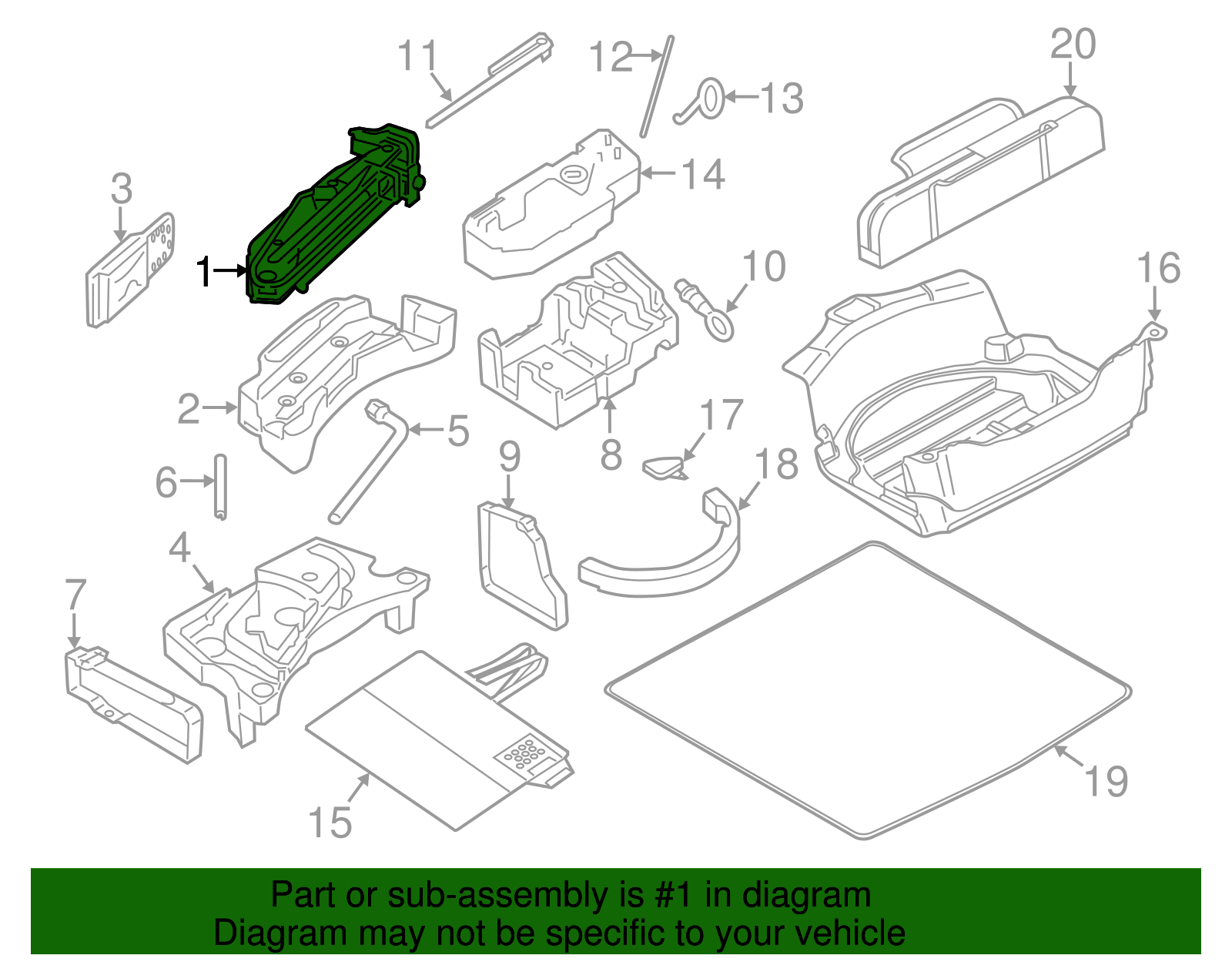 958-721-211-01 - Floor Jack 2011-2024 Porsche | AutoNation Parts