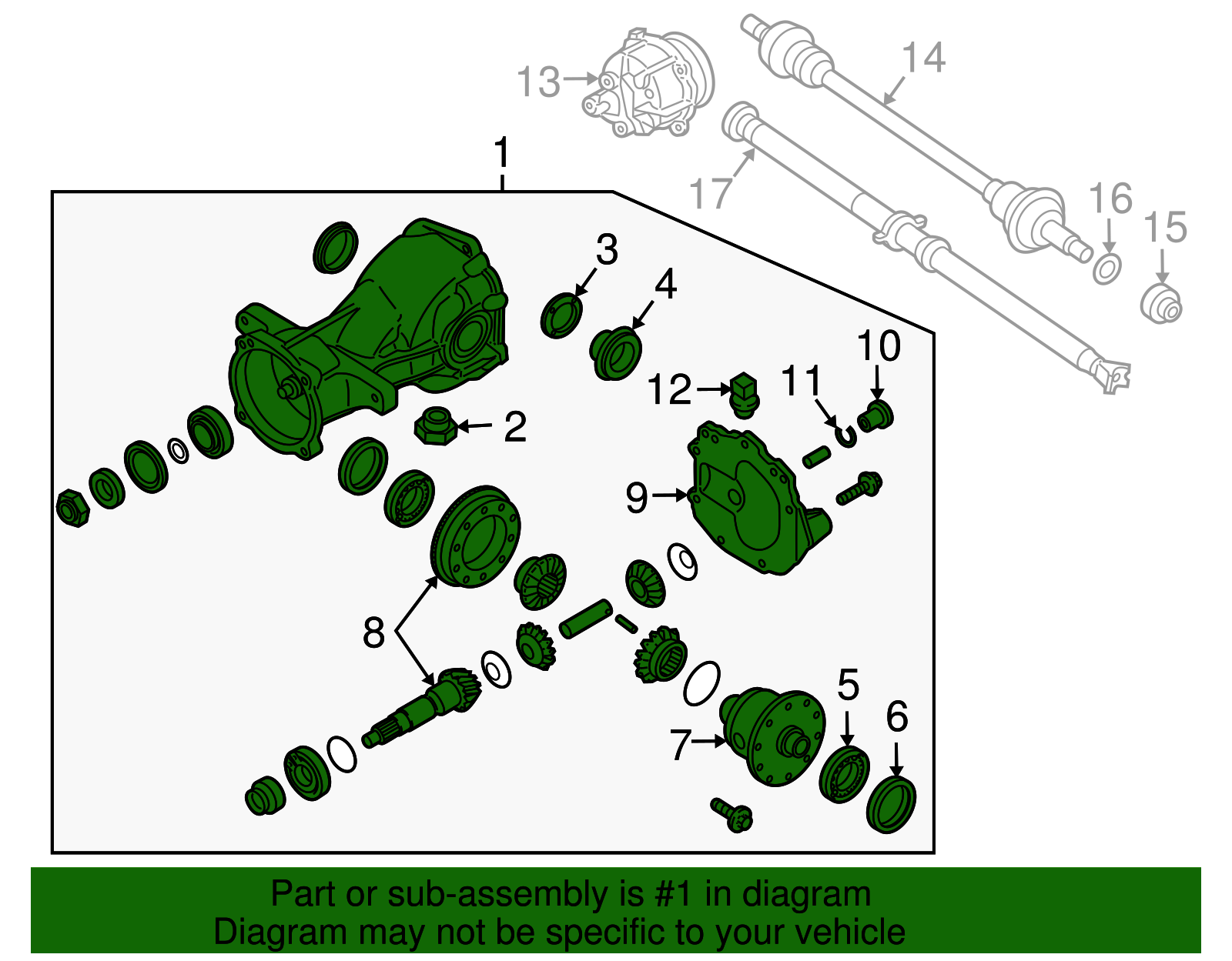 53000-3B400 - 2010-2012 Hyundai Santa Fe - Differential Assembly ...