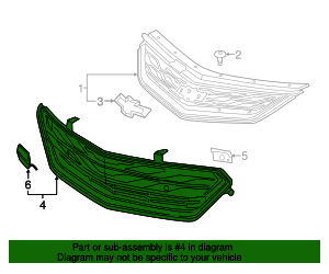 23289648 - Front Lower Grille 2016-2019 Chevrolet Volt ...