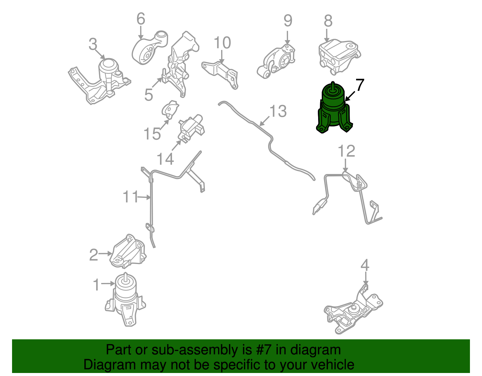 2007-2014 Nissan Rear Mount 11320-9N00A | Temecula Nissan Parts