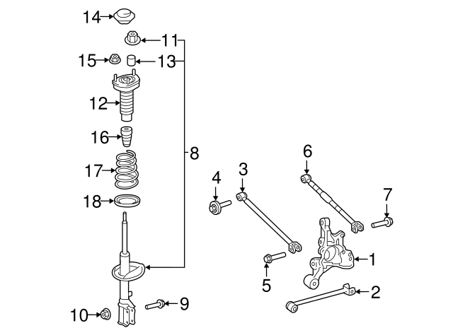 2015-2017 Toyota Camry Suspension Strut 48540-09C10 | AutoNationParts.com