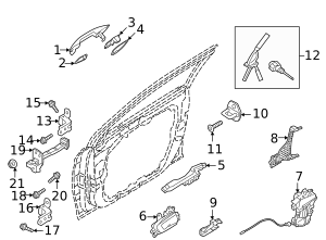 2020-2023 Hyundai Sonata Exterior Door Handle Cover 82652-L1100 ...
