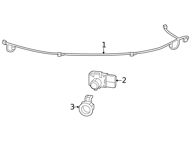 89341-60040-A0 - Parking Aid Sensor 2014-2019 Lexus GX460 ...