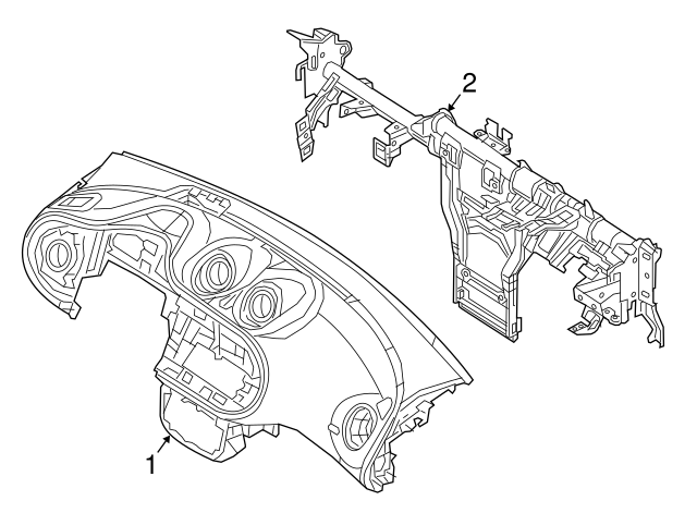 4536880400 - Reinforced Beam 2016-2019 Smart | Mercedes-Benz USA Parts