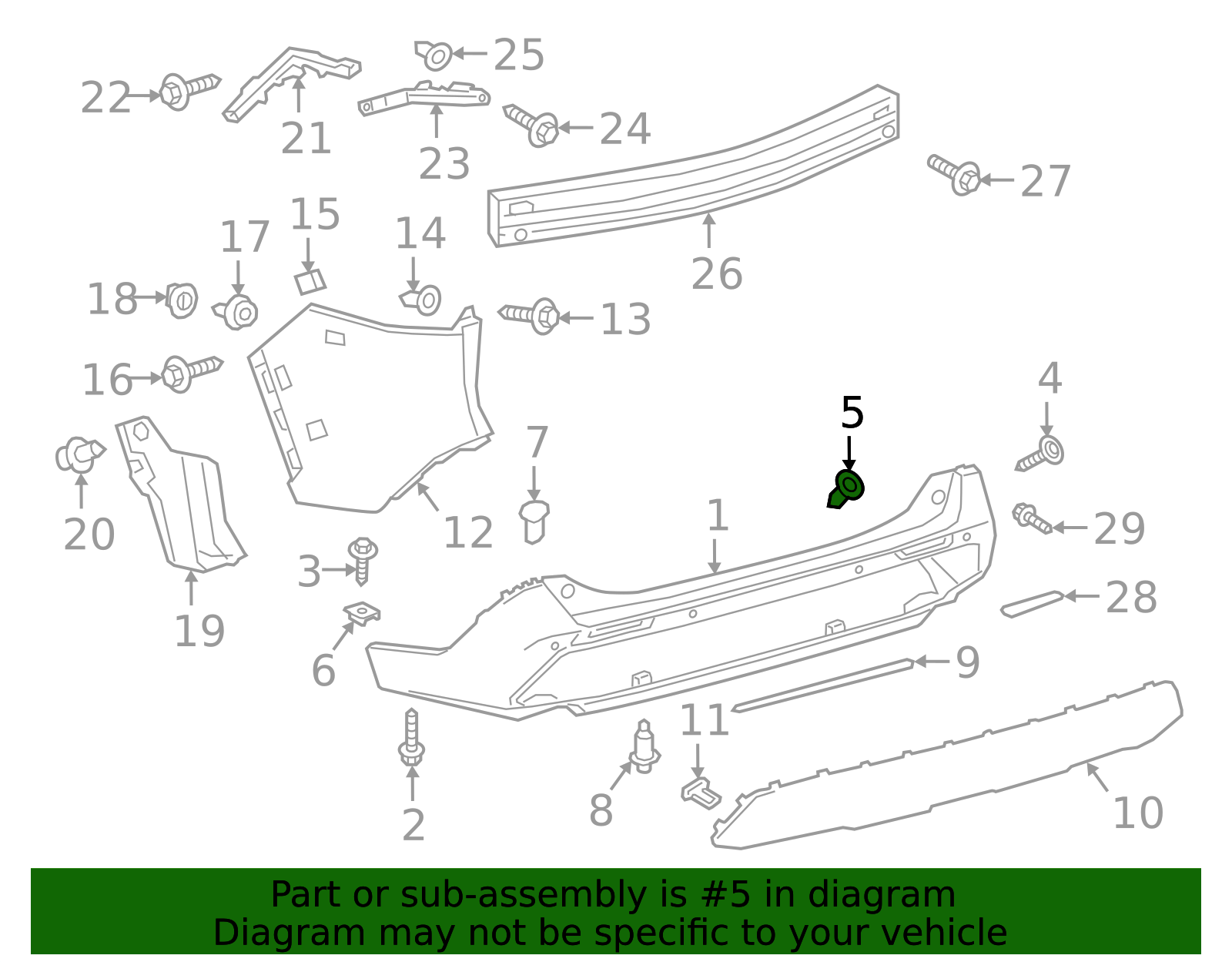 2010-2025 Toyota Bumper Cover Grommet 90189-06228 | Toyota Parts Center