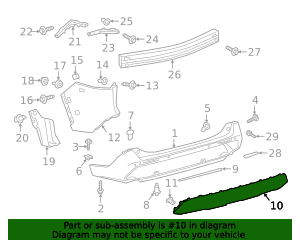2020-2024 Toyota Lower Molding 52453-0R061-B2 | Toyota Parts Center