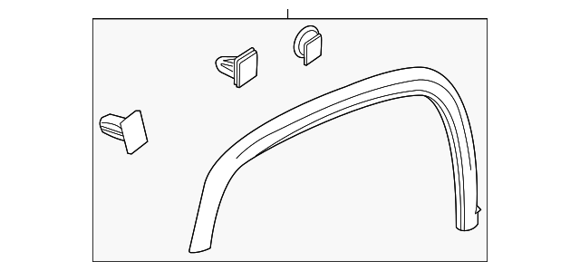 2020-2024 Chevrolet Black Front Driver Side Wheel Opening Molding 84899336 GM | GMPartsDirect.com