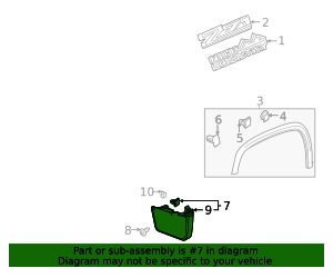 2020-2024 Chevrolet Black Front Passenger Side Fender Paint Protector ...