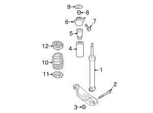 8W0-616-025-F - Suspension Shock Absorber 2017-2019 Audi | Euro Parts 4 ...