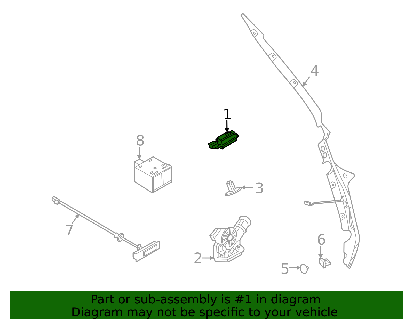 2020-2025 Nissan Rogue Trunk Lock Actuator Motor 90502-6RR2A | OEM ...