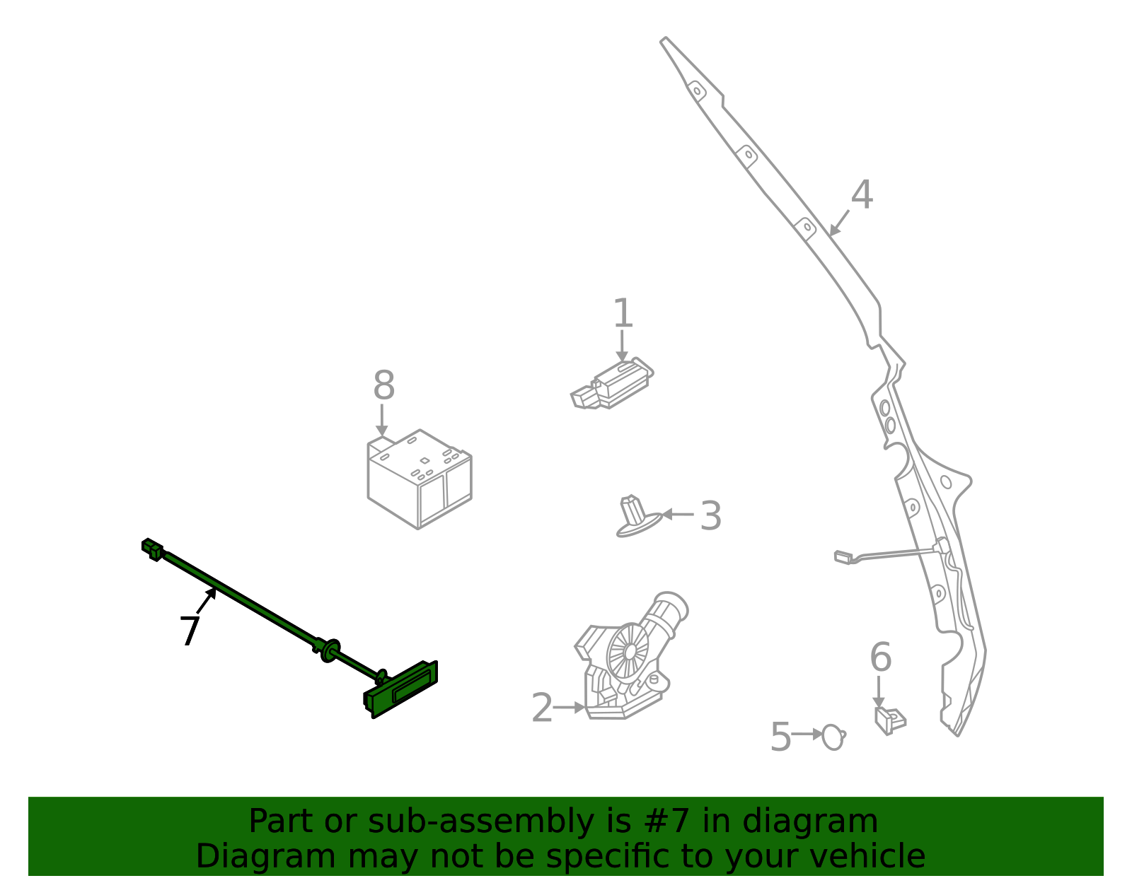 2021-2025 Nissan Rogue Lift Gate Switch 25380-6RA0A | My Nissan Part