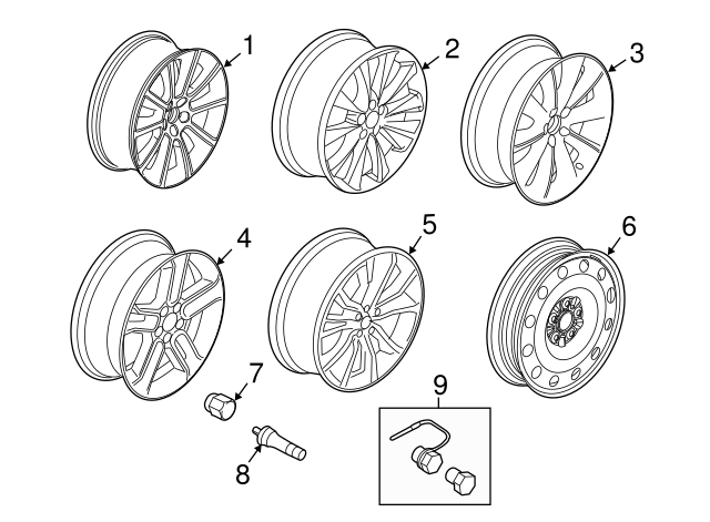 2016-2019 Ford Flex Wheel, Alloy ga8z1007a | GetOEMParts.com