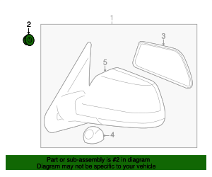 1994-2024 Toyota Mirror Assembly Nut 90080-18071 | Toyota Parts Center