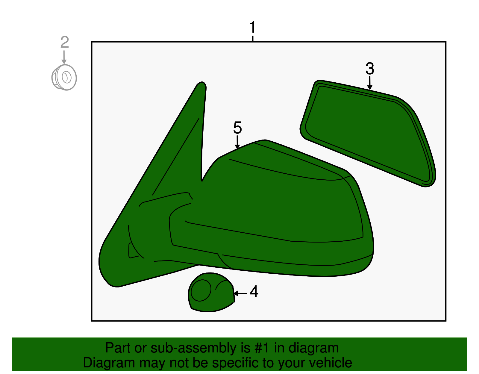 2007-2013 Toyota Mirror Assembly Right PASSENGER SIDE 87910-0C203 ...