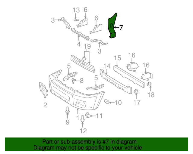 2006-2009 Toyota 4Runner Air Guide 53154-35031 | Toyota Parts Center