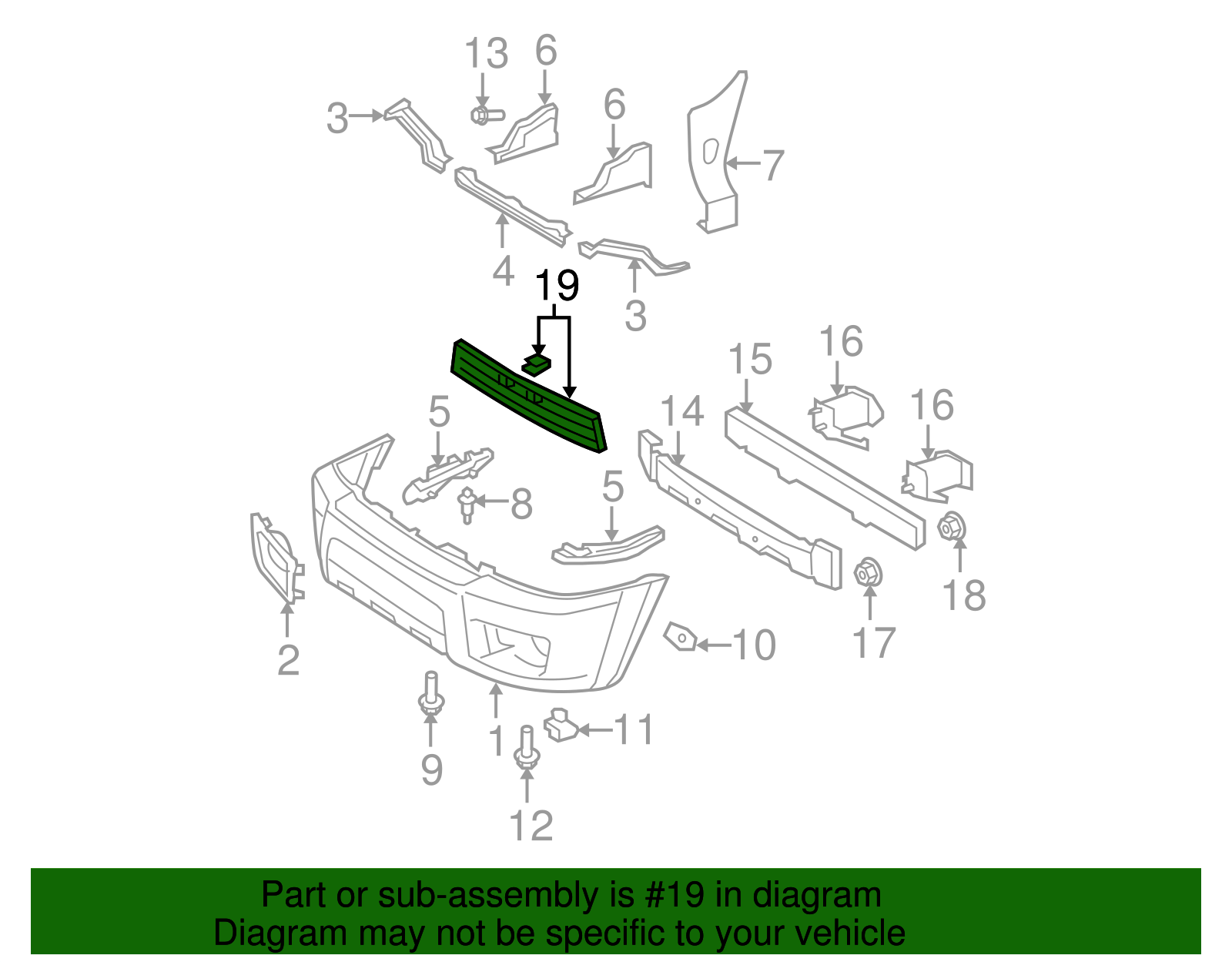 2006-2007 Toyota 4Runner Lower Grille 53102-35020 | Toyota Parts Center