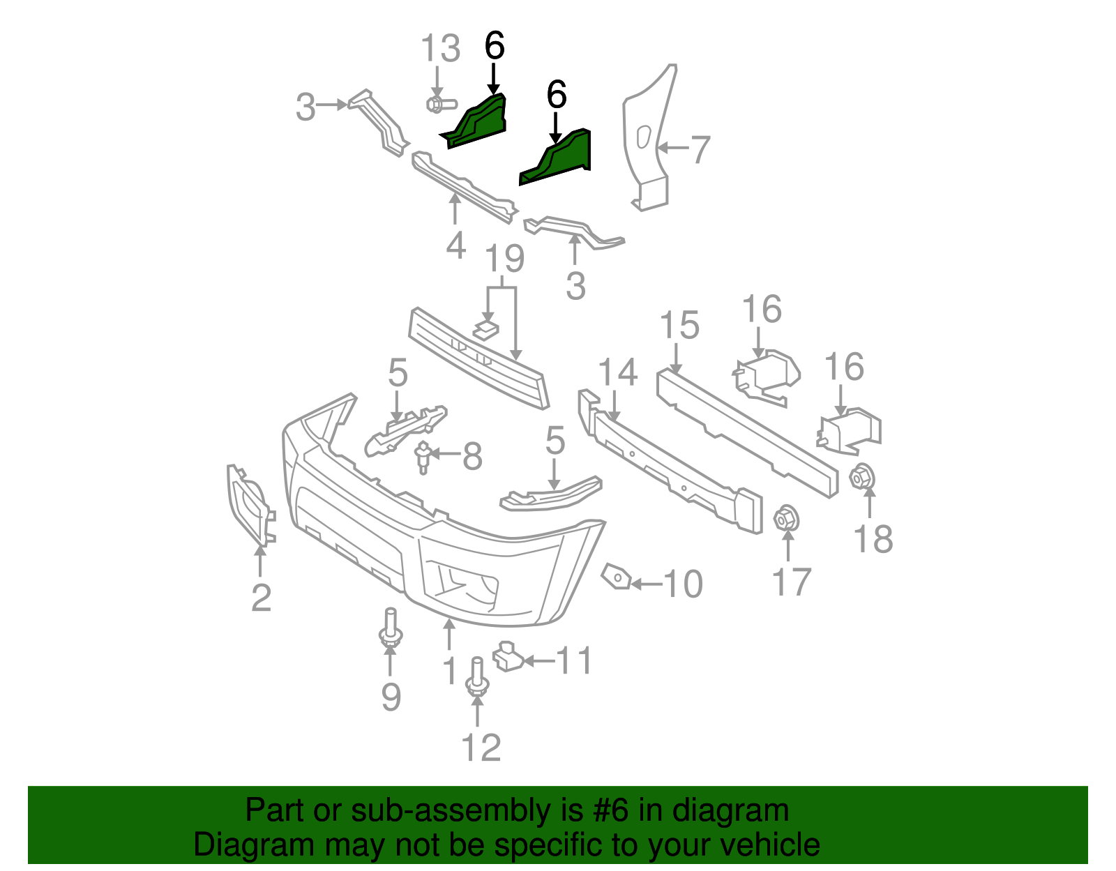 2006-2009 Toyota 4Runner Bumper Bracket 53274-35060 | Toyota Parts Center