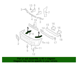 52115-35110 - Bumper Cover Support Rail 2006-2009 Toyota 4Runner ...