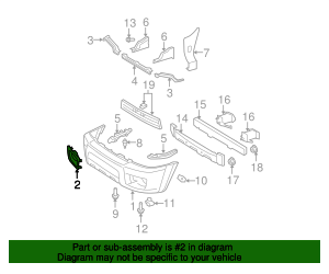 52127-35050 - Fog Light Trim 2006-2009 Toyota 4Runner | AutoNationParts.com