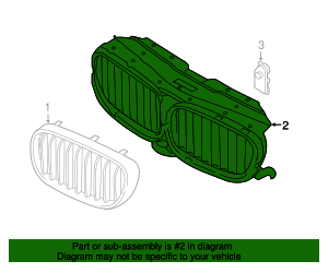 2017-2019 BMW Air flaps, upper 51-13-7-497-206 | AutoNation Parts