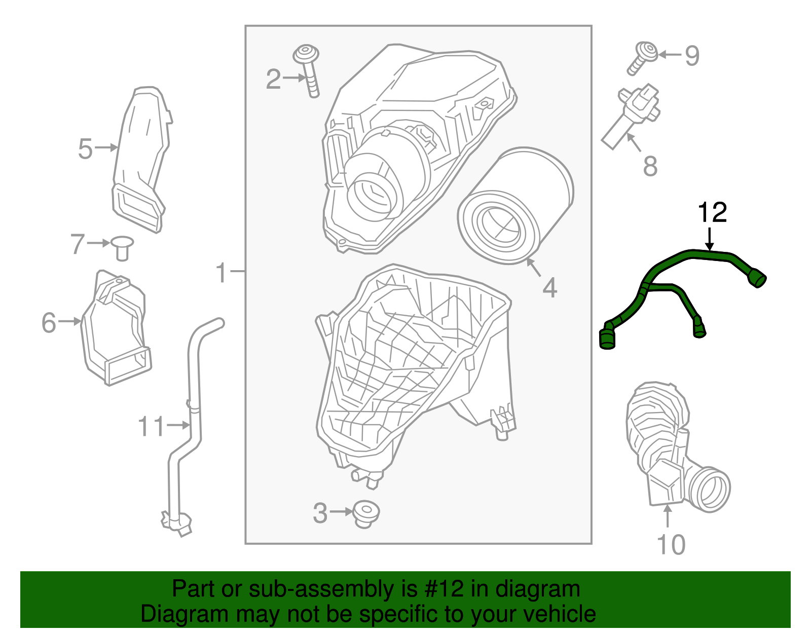 2016-2025 Chevrolet Positive Crankcase Ventilation (PCV) Tube 12673862 ...