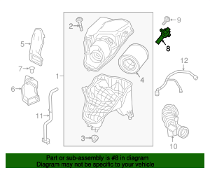 2016-2019 Chevrolet Cruze Mass Airflow Sensor 55498433 GM ...