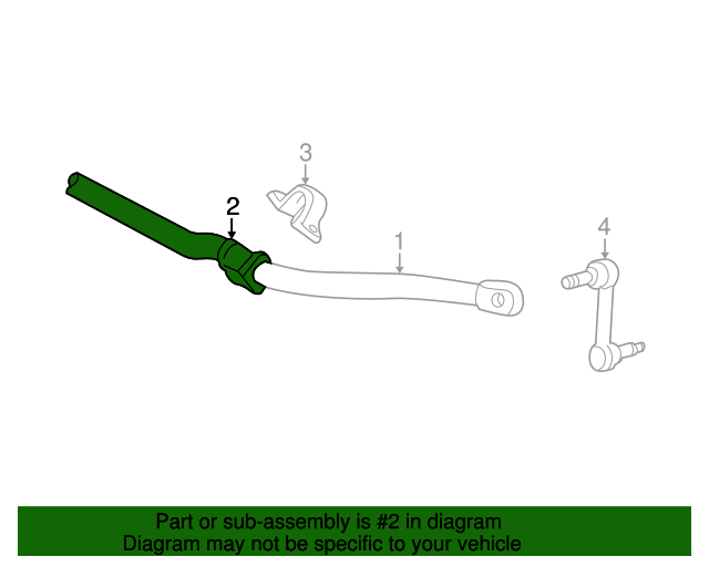 2000-2006 Lincoln LS Bar Assembly - Roll 3W4Z-5482-AA | OEM Parts Online
