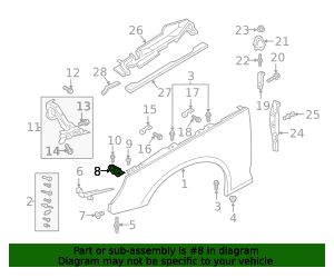 2017-2020 Audi Front Bracket 8W0-821-467 | Audi USA Parts