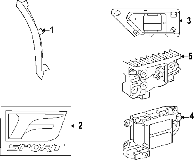 2018-2024 Lexus Wheel Opening Molding 75871-50080 | OEM Parts Online
