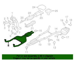 18307646947 - 2009-2016 BMW Exhaust Pipe (18-30-7-646-947) | BMW of ...