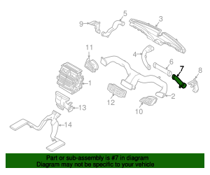 2010-2019 Lincoln MKT Duct Assembly Air Conditioner AE9Z-19E630-C | OEM Parts Online