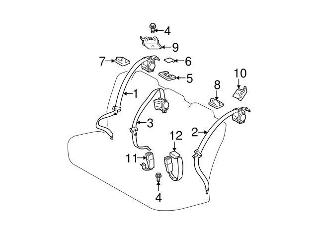 73360-47061-C0 - Lap & Shoulder Belt 2012-2014 Toyota | Bam Wholesale Parts