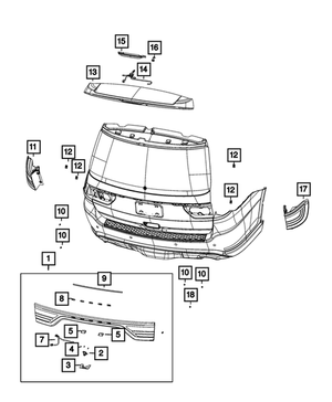 68639210AA - Lift-Gate Lamp 2020-2025 Dodge Durango | Bam Wholesale Parts