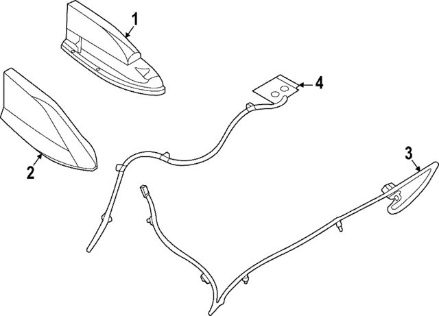 2023-2024 Nissan Frontier Antenna Cable 28241-9BU0B | Coulter Nissan Parts