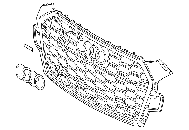 2020-2024 Audi Center Grille 8W6-853-651-BQ-CKA | Audi USA Parts