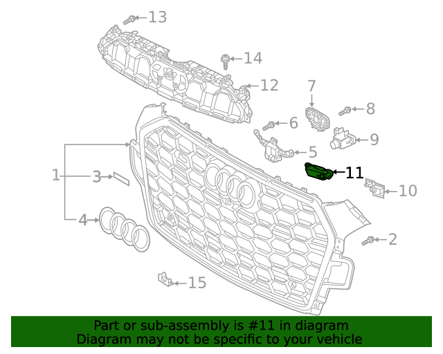 8W6-807-349-A - License Bracket 2020-2023 Audi | Audi OEM Parts