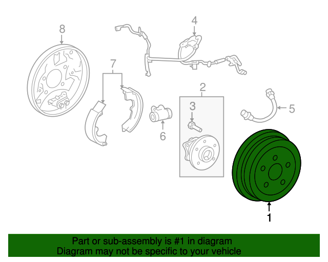 42431-02230 - Brake Drum - 2009-2019 Toyota Corolla | OEM Genuine ...