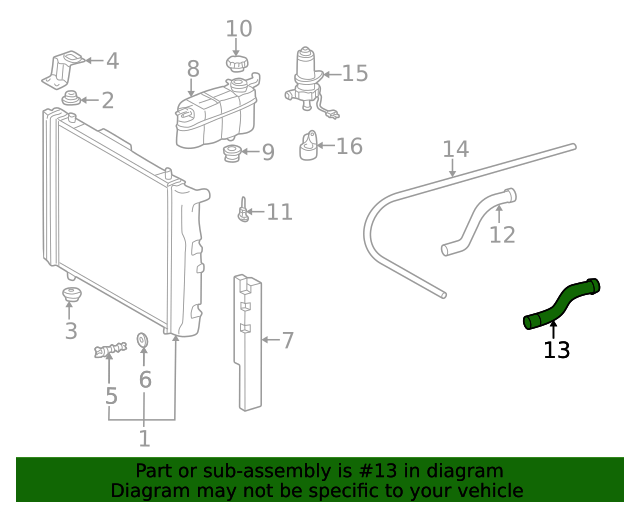 463-501-06-84 - Upper Hose 2002-2008 Mercedes-Benz G 500 | Mercedes ...