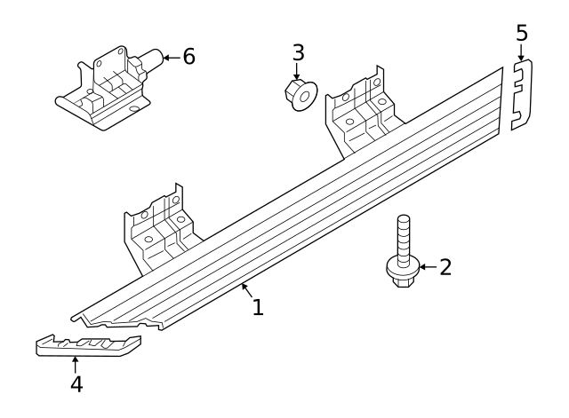 2018-2023 Ford Running Board - Driver's Side (LH) JK4Z-16451-AA ...