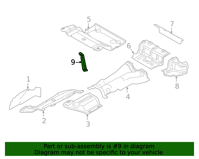 Genuine BMW 51-48-7-447-183 | Heat Shield Bracket | FREE Shipping on ...