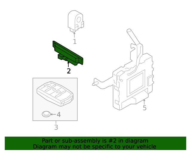 Hyundai - 95460-G8300 - Keyless Entry Antenna - 2021-2024 Hyundai | OEM ...