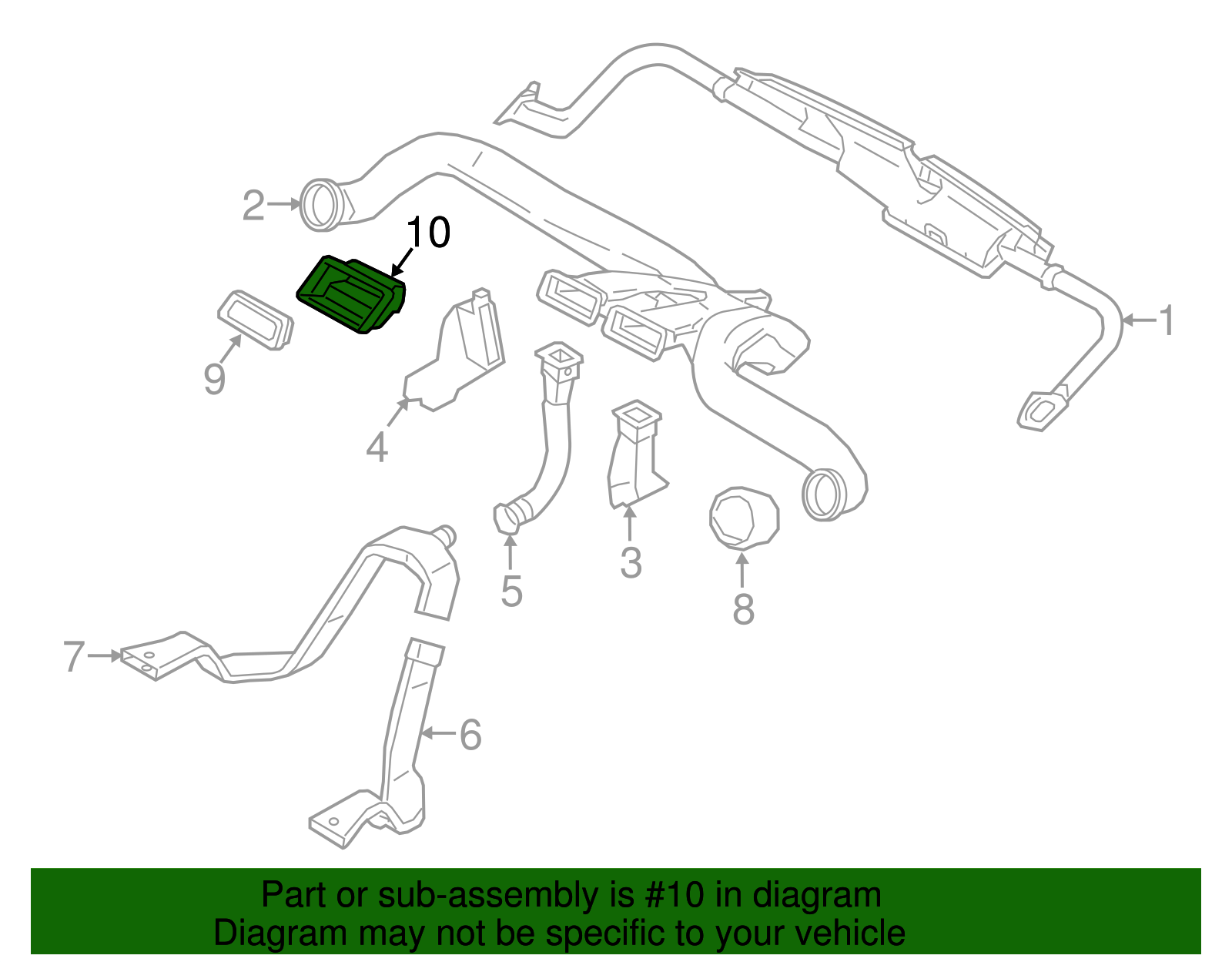 2014-2024 Mitsubishi Air Outlet Bezel 8030A210 | Mitsubishi Parts Warehouse