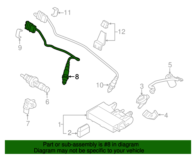11-78-8-600-992 - Oxygen Sensor 2014-2023 Mini | AutoNationParts.com