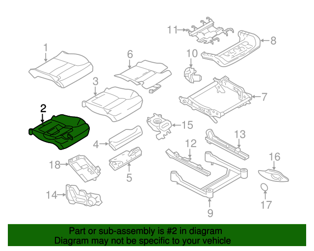 31498851 - Seat Cushion Pad - 2016-2020 Volvo | Volvo OEM Parts Direct