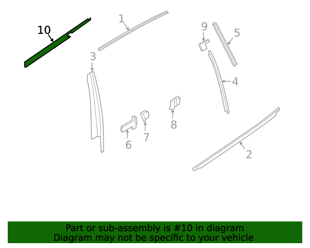 51357484061 - 2019-2021 BMW X7 Belt Weather-Strip (51-35-7-484-061 ...